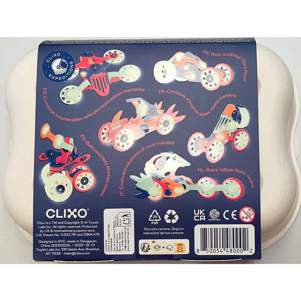 Construcción Clixo Mars rovers pack magnético 30 piezas brilla en la ...