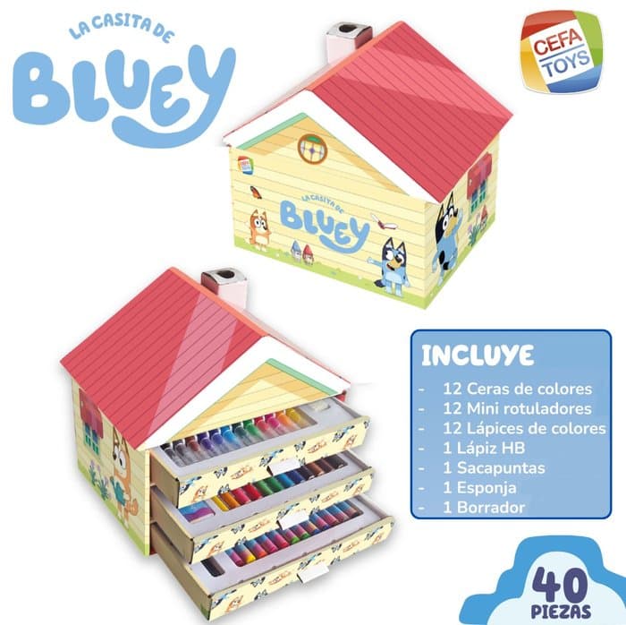 Casita de actividades creativas Bluey 40 piezas | Indya - Juguetes ...