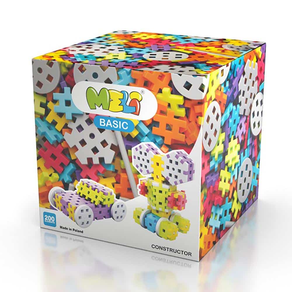 Meli Basic Constructor 200 piezas – Construcción Creativa con Ruedas y Elementos Especiales ...