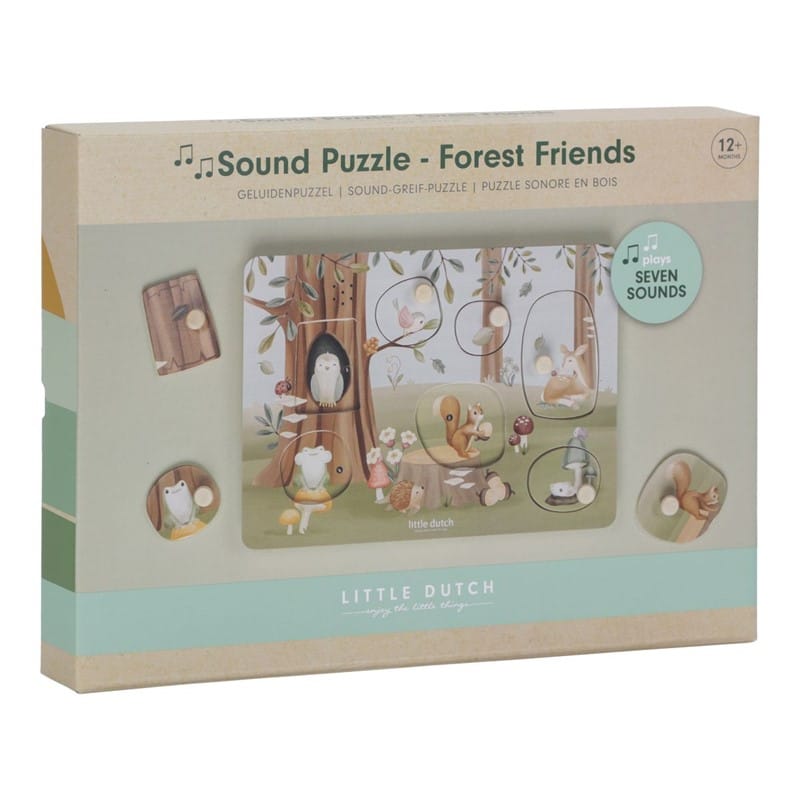 Puzzle con Sonido Forest Friends FSC – Little Dutch (Aprende Formas y ...